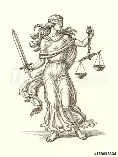 Аллегория правосудия, богиня Фемида, рисунок тушью. in 2021 | Justice ...