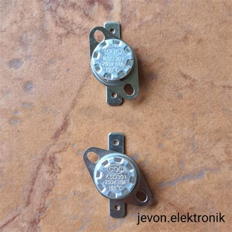 Jual Termostat Thermostat 150 165 C 250 Volt 10 Ampere Bimetal Sensor ...