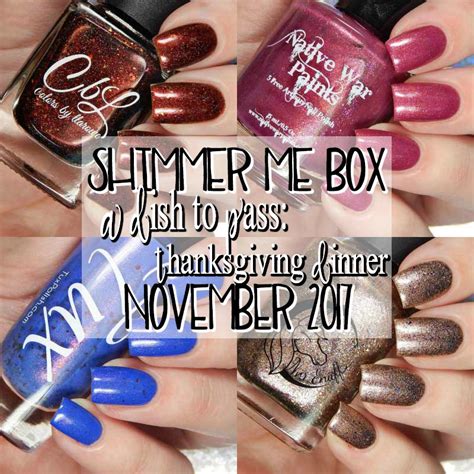 Shimmer Me Box November 2017 Swatches and Review