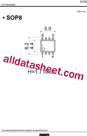 SOP8 数据表(PDF) - Rohm