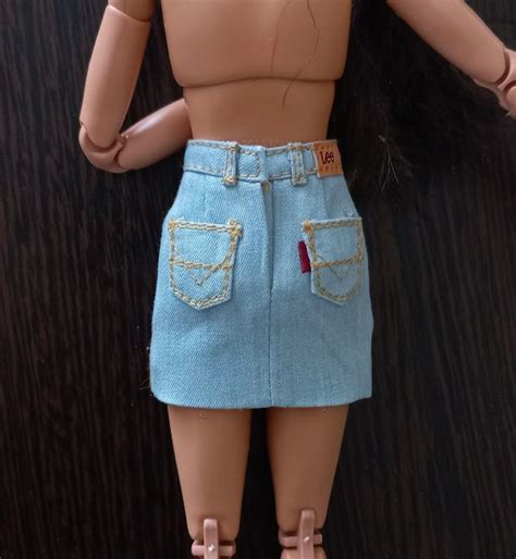 Реалистичная джинсовая юбка для Барби, фото процесса | Sewing barbie ...