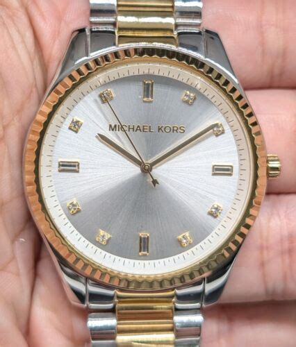 New Old Stock- MICHAEL KORS MK3241 - Two Tone Stainless Steel Quartz ...