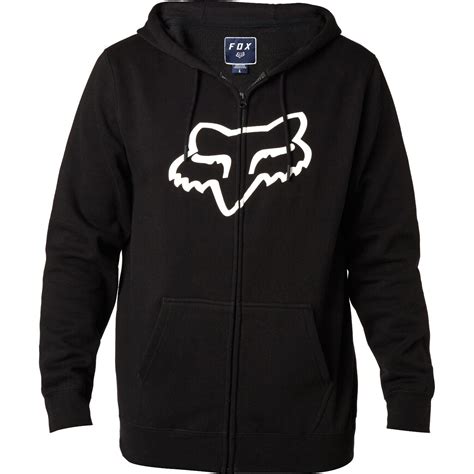 Fox Fleece Zip-Hoody Legacy Fox Head Schwarz | Maciag Offroad