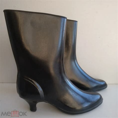 207-37-В) СССР Сапоги резиновые р 38 | Heeled boots, Heels, Stiletto boot