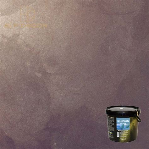 Декоративная краска Illusion Silver, с серебристым отливом эффект ...