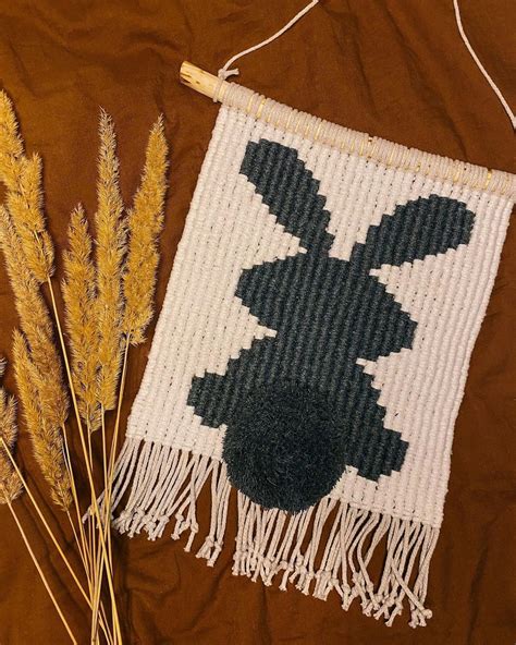 boho•makrame•tricotin в Instagram: «Макраме гобелен «зайчик» 🐰 ⭐️ ...