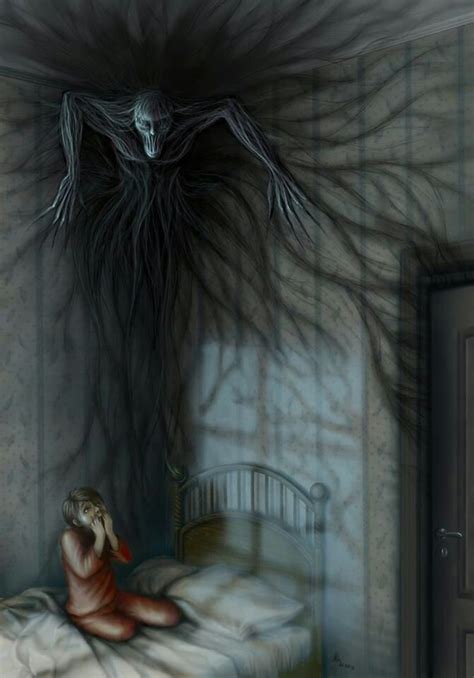 Nightmare | Scary art, Dark creatures, Creepy art