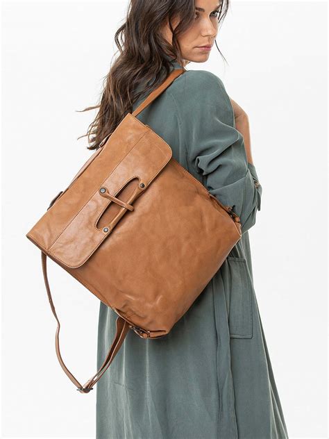 2in1 Lederrucksack / Tasche Mrs. Apple Strudle caramel - aunts & uncles