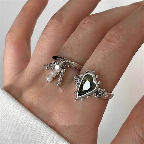 Женское кольцо с подвеской-кисточкой | AliExpress
