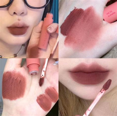 hyntoor matte lip powder tint #16炭烤栗子 || 黑兔粉感唇釉（哑光雾面）唇泥, Beauty ...