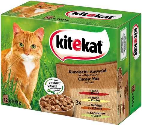 Kitekat Multipack Klassische Auswahl in Sauce 4x12x100g ab 4,99 ...