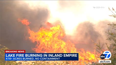Crews battle brush fire in Inland Empire near Silverwood Lake, forces evacuations - ABC7 Los Angeles