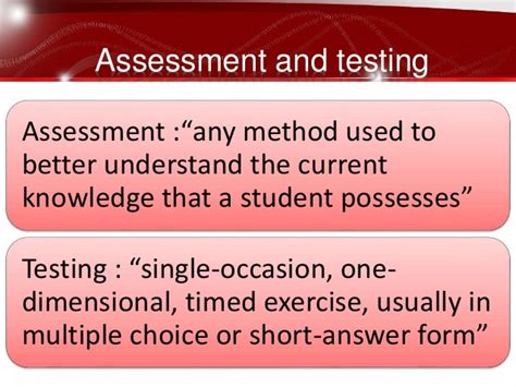 Traditional assessment v.s Alternative assessment