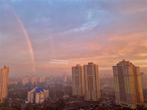 Погода в Киеве сейчас – в небе над столицей появилась двойная радуга ...