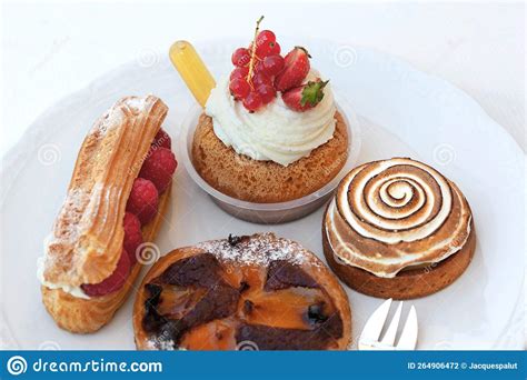 Four Cakes on a White Background Stock Photo - Image of gourmet ...