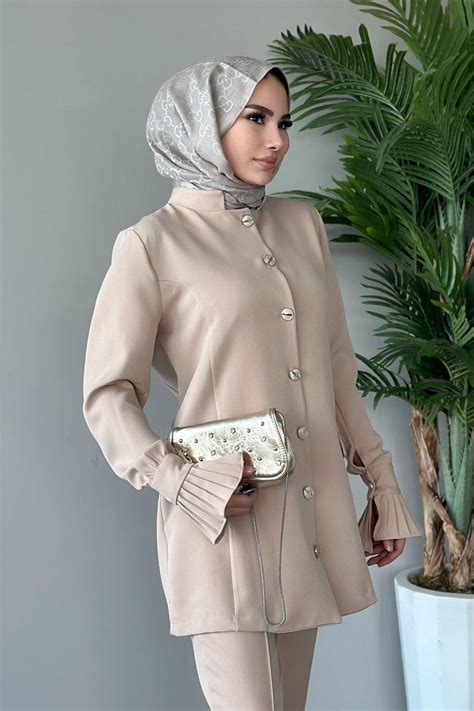 Hazal Takım Bej - Haza Moda