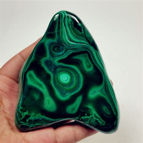 401g Deep Green Color Botryoidal Malachite Gemstone Freeform Congo ...