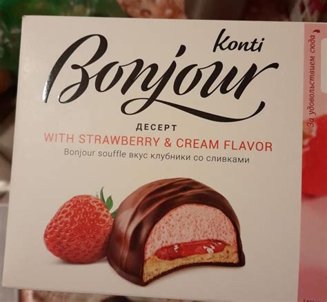 Bonjour dessert strawberry & cream Konti - kalorie, kJ i wartości ...