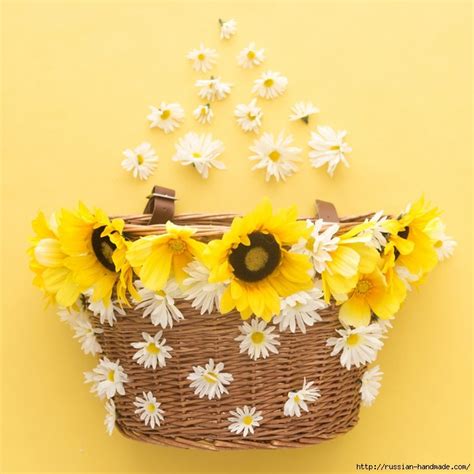 Декорирование корзинки искусственными цветами - Russian-Handmade.com