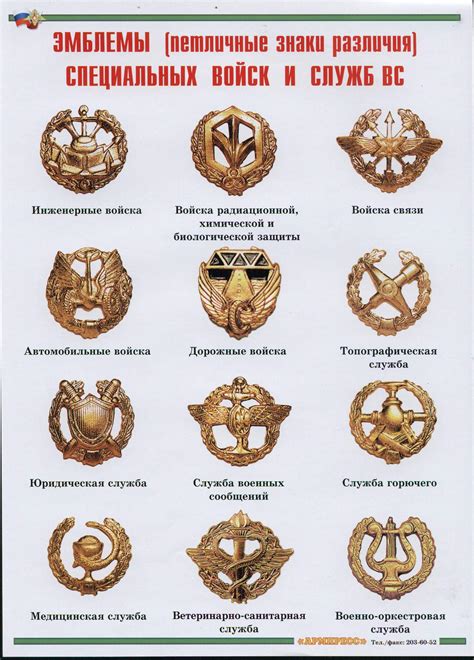 Петличные знаки различия Вооруженных Сил РФ образца 1994 года - 22 ...