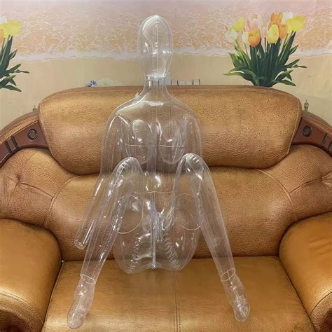 New Transparent 80CM Whole Body Inflatable Female Mannequin Toroso Inflation Shooting Mode ...