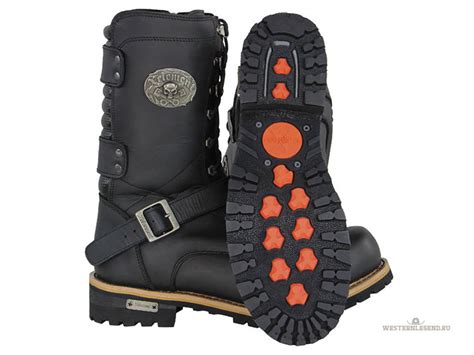 Мото ботинки для мужчин performance Black Revolver Leather Boots от ...