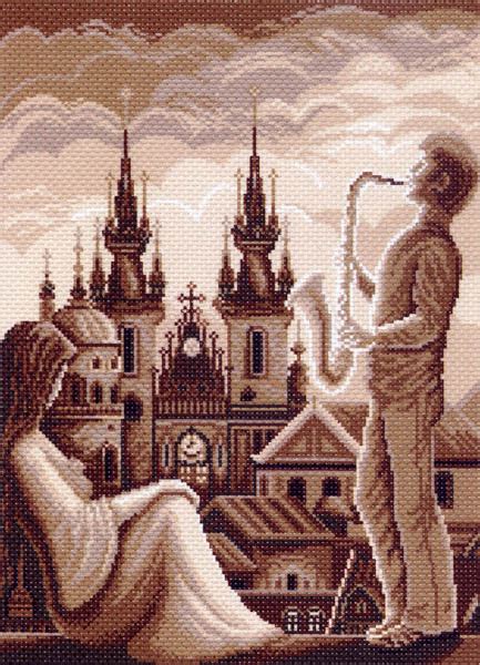 Канва/ткань с рисунком "Матренин посад" №14 37 см х 49 см 1463-1 Г ...