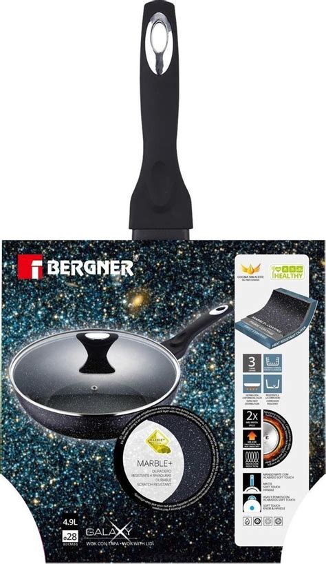 Сковорода-вок Bergner BG-8416-MBB купить | ELMIR - цена, отзывы ...