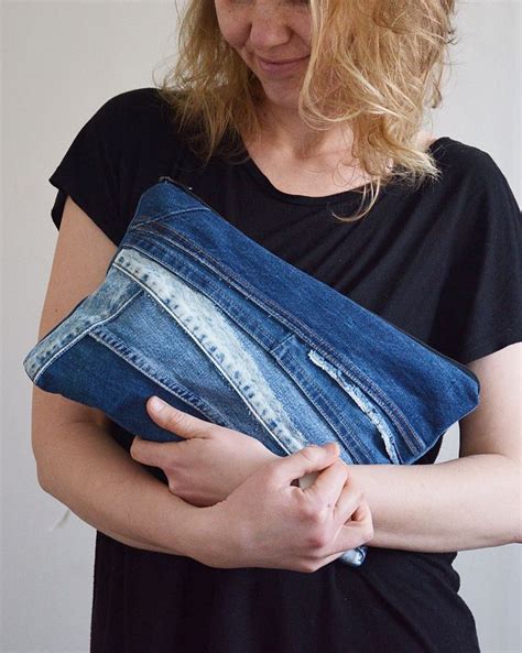 Etsy: Shop Handmade, Vintage & Creative Goods | Denim clutch, Recycled ...