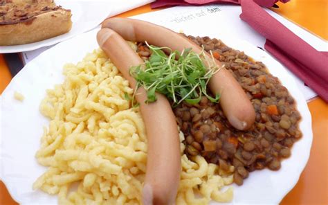 Linsen mit Spätzle