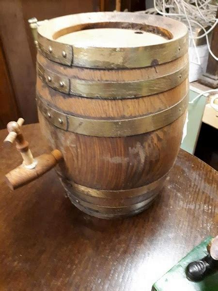 Vintage Brass Bound Oak Sherry Barrel.