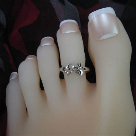 925 Sterling Silver Toe Ring - Whimsical Toe Ring - Adjustable Toe Ring