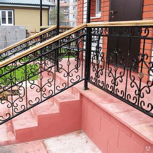 Кованые перила для уличной лестницы с ригелями купить от 2 800 руб./п.м ...