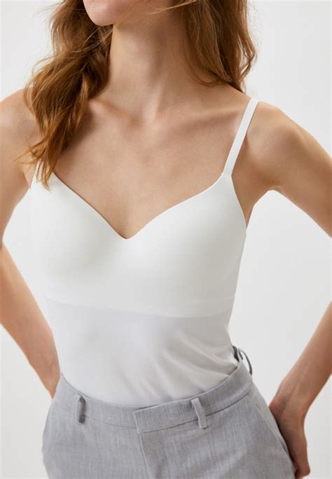 Майка UNIQLO бесшовная с бра AIRism, цвет: белый, RTLABW766901 — купить ...