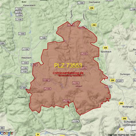 Postleitzahlgebiet 73553 - PLZ