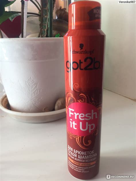 Сухой шампунь Schwarzkopf Got2b для брюнеток - «Пыльная пыль» | отзывы