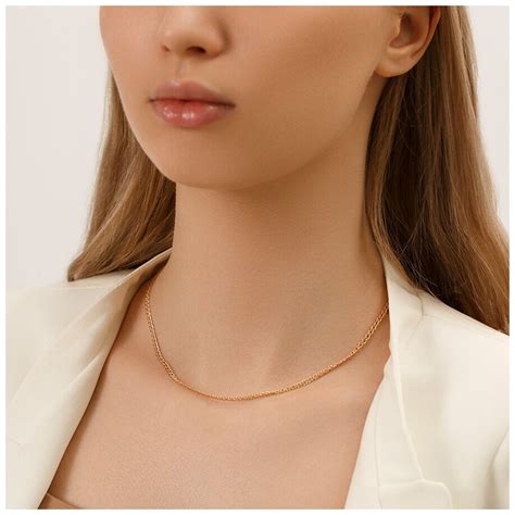 Цепь GOLD CENTER, золото, 585 проба, пустотелая, плетение ромб двойной ...