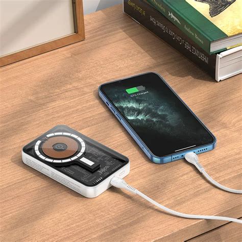 Hoco Q10 Transparent Magnetic 15W Wireless Powerbank