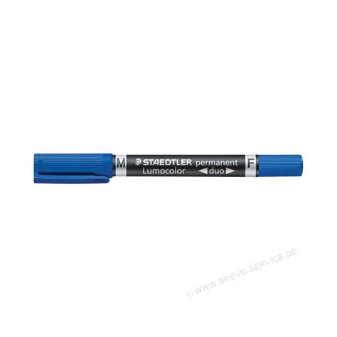 Staedtler Lumocolor duo permanent Marker F M blau, brevo-service.de