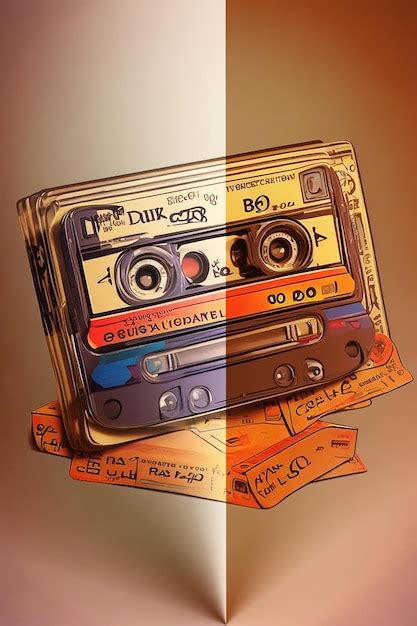 Premium AI Image | Closeup of A 90s nostalgia cassette