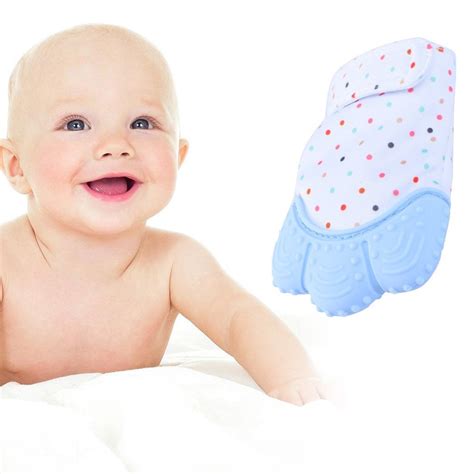【Holiday Gifts】Baby Teething Mitten | Self-Soothing Pain Relief Teether ...