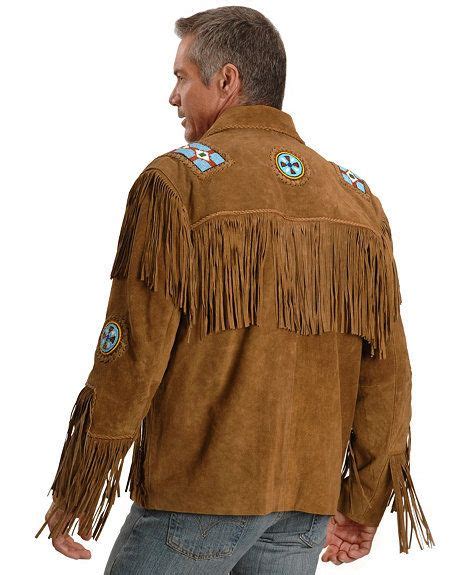 Ковбойская кожаная куртка с бахромой Eagle Bead Fringed Suede Leather ...