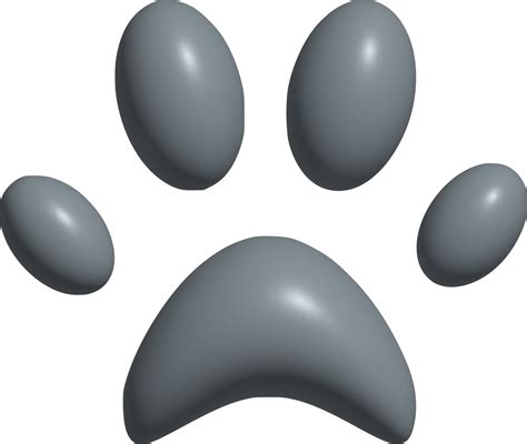 3d illustration of paw prints 17805896 PNG