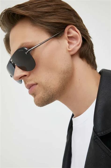 Солнцезащитные очки Tom Ford мужские цвет чёрный | ANSWEAR.ua