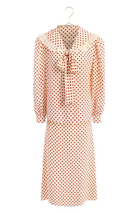 Шелковый костюм Miu Miu, цвет Кремовый купить на ресейл-платформе TSUM ...