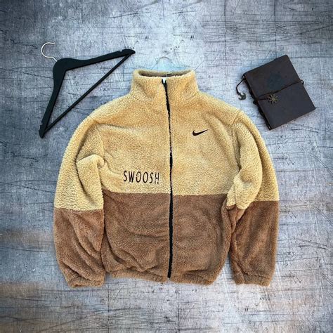 Мужская толстовка Nike Плюшевая на замке цвет коричневая - KoRoB Shop