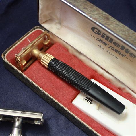 Rasoir de Sûreté Gillette Slim Twist "Ligne Longue" Noir et or - Darwin ...