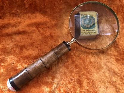 Оригинальная Лупа Увеличительное Стекло Рукоять Кость Буйвола Большое ...