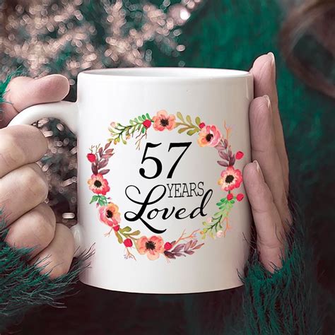 57th Birthday Gifts for Women - Gift for 57 Year Old Female - 57 Years ...