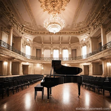 a grand piano in an elegant concert hall Prompts | Stable Diffusion Online